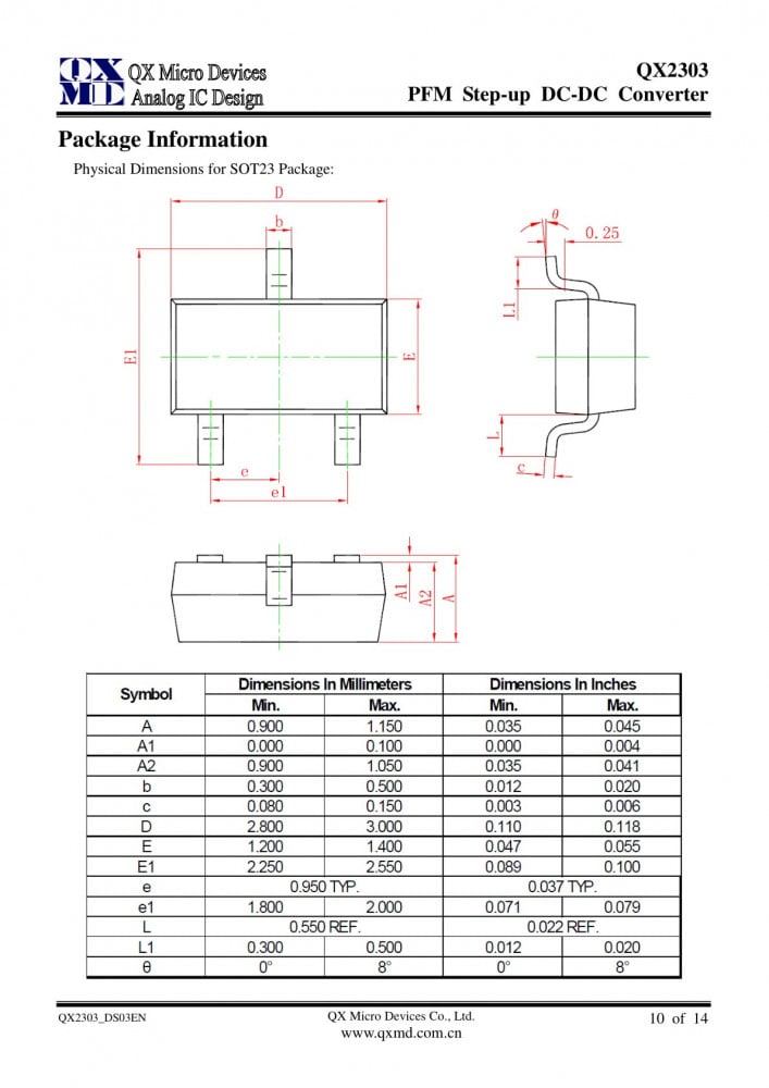 QX2303 datasheet page 10