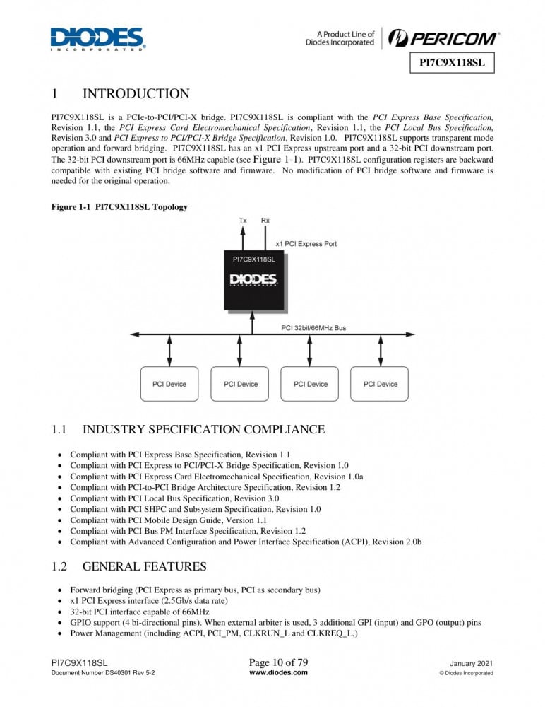 PI7C9X118SL datasheet page 10