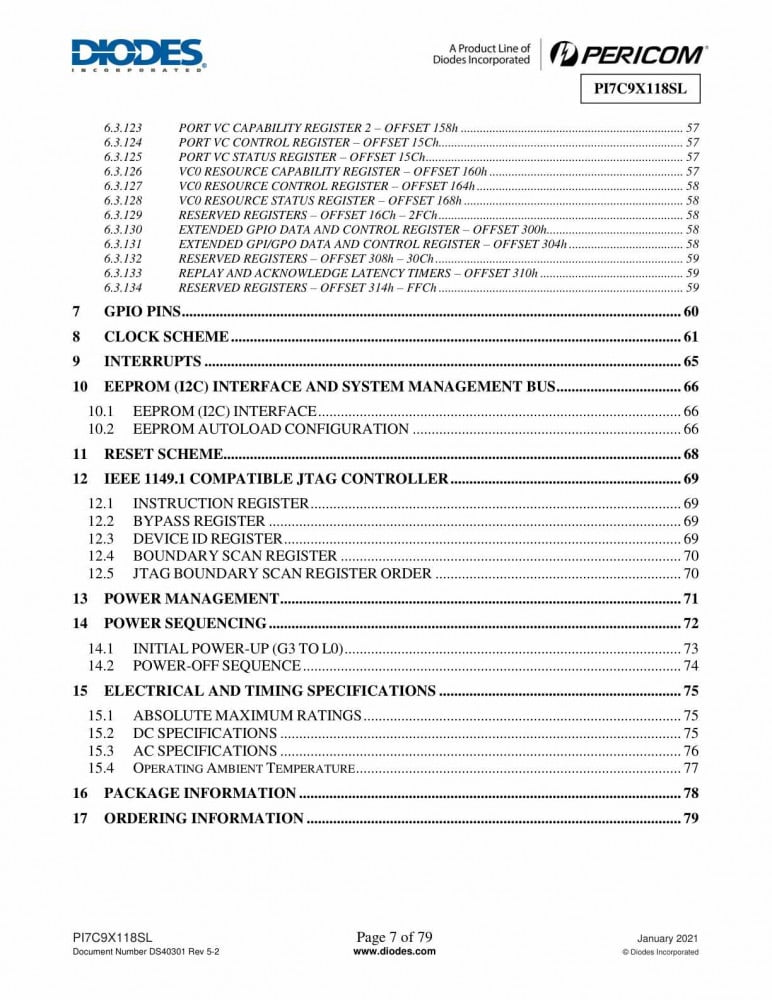 PI7C9X118SL datasheet page 7