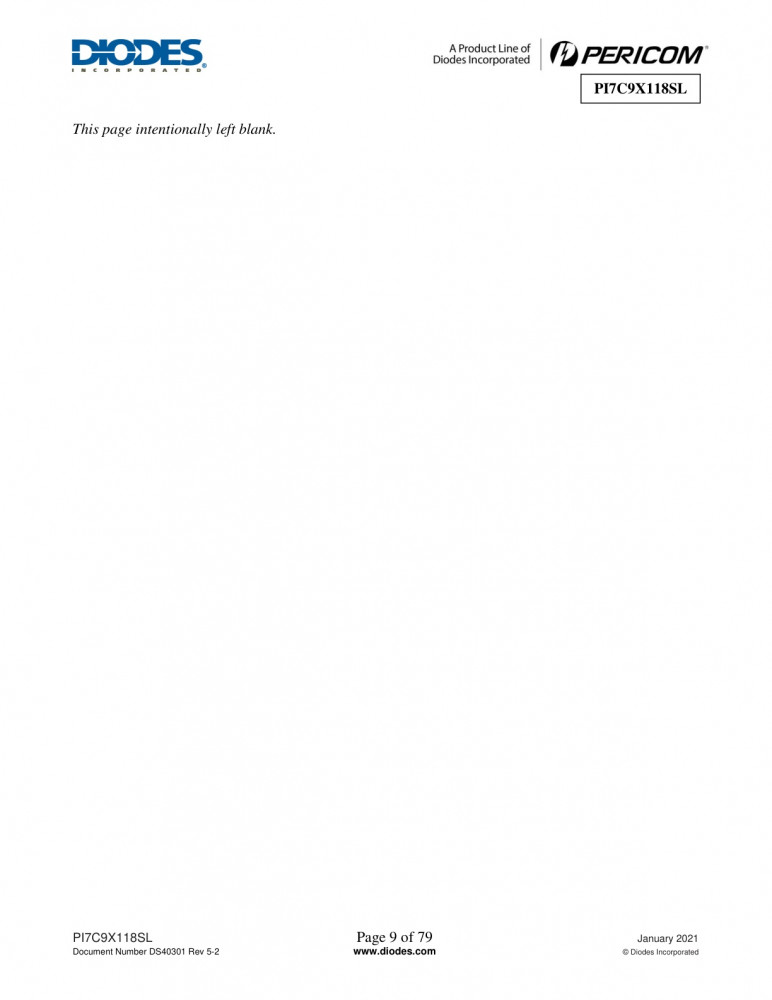 PI7C9X118SL datasheet page 9
