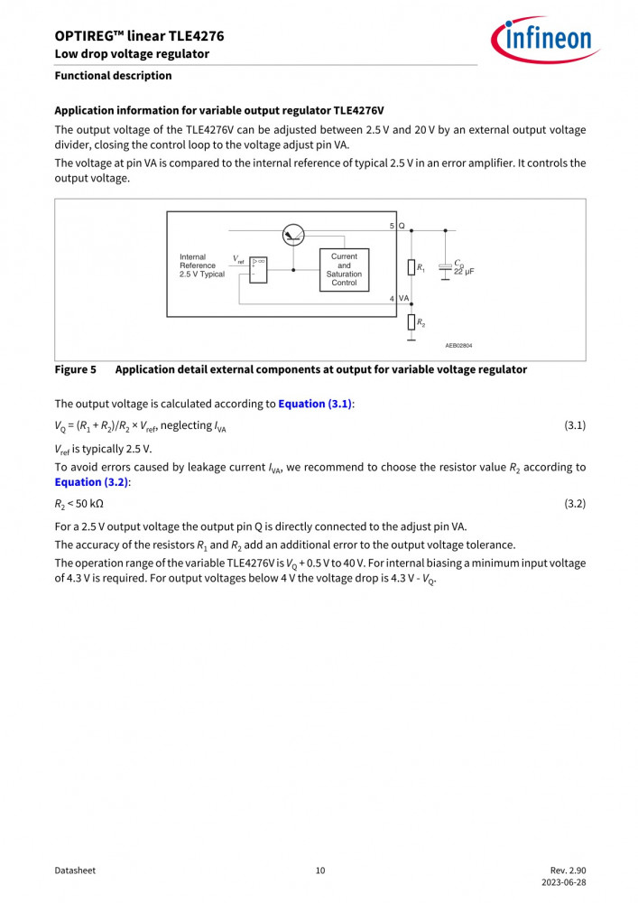 TLE4276 technical document page 10