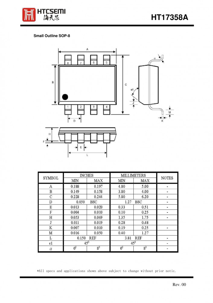 HT17358ARZ datasheet page 6