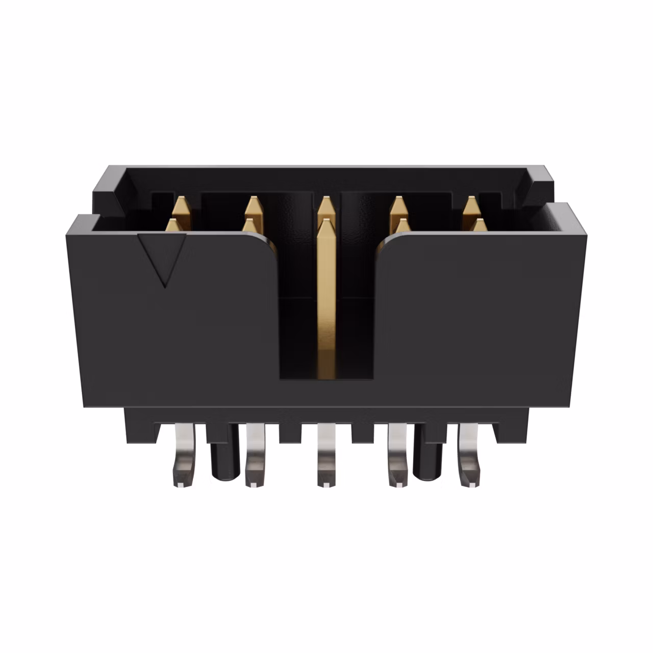 2.00mm Pitch, Milli-Grid PCB Header, Dual Row, Vertical, Surface Mount, Shrouded, 10 Circuits, 0.38µm Gold (Au) Plating, Dual Side Slots, Center Polarization, with Pegs, Tape and Reel for sale