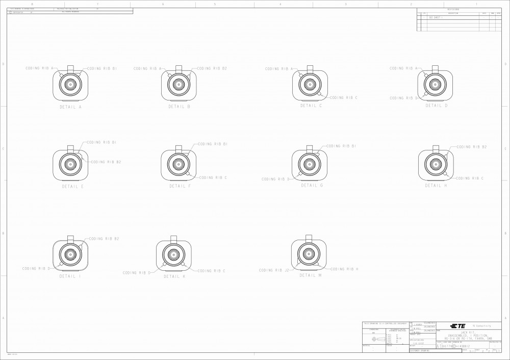 TE Connectivity 6-1438912-0 controlled drawing page 2