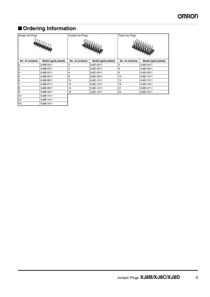 OMRON XJ8 series document page 5