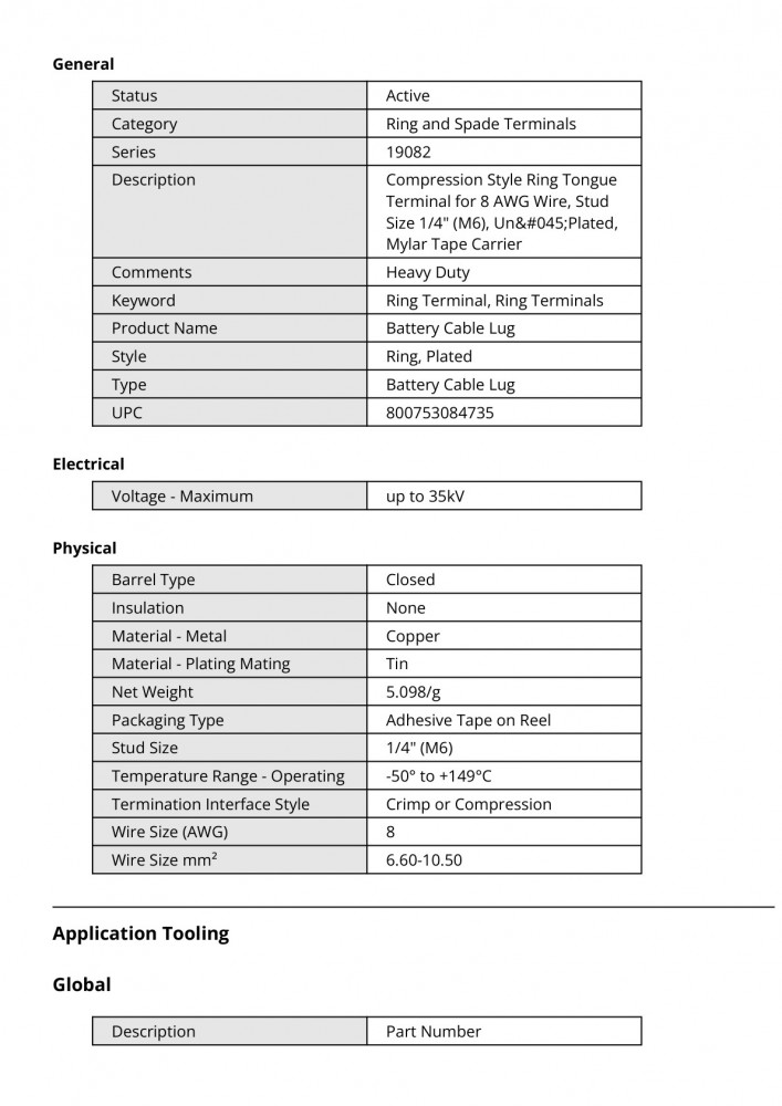 Product document image 2 for MOLEX 190820014