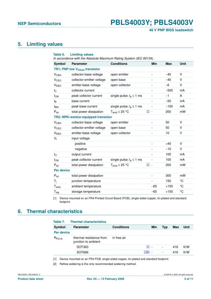 PBLS4003Y datasheet page 4