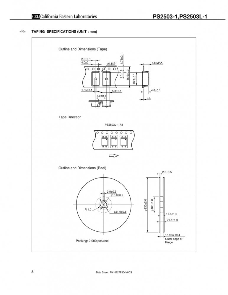 PS2503-1-A datasheet page 8