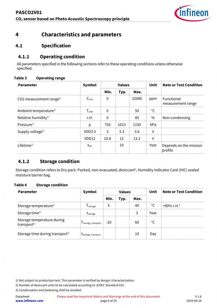 XENSIV PAS CO2 datasheet page 6