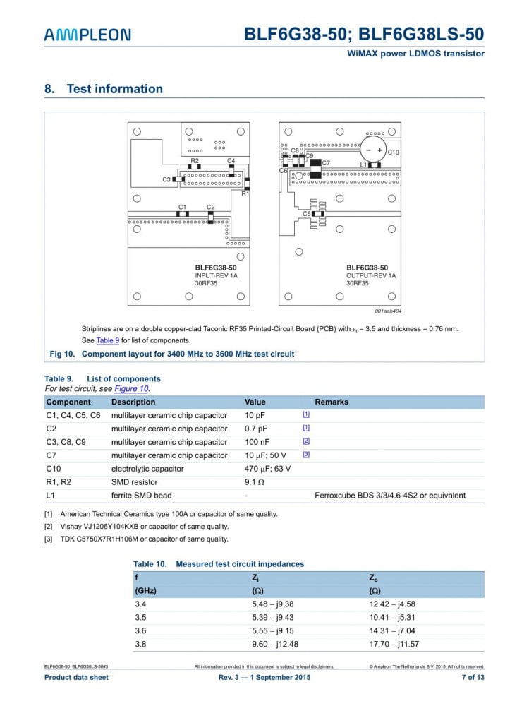 BLF6G38LS-50 datasheet page 7