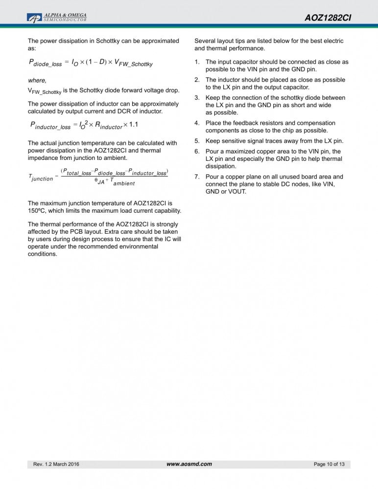 AOZ1282CI datasheet page 10