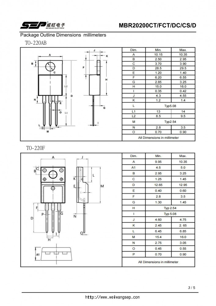 MBR20200CT datasheet page 3