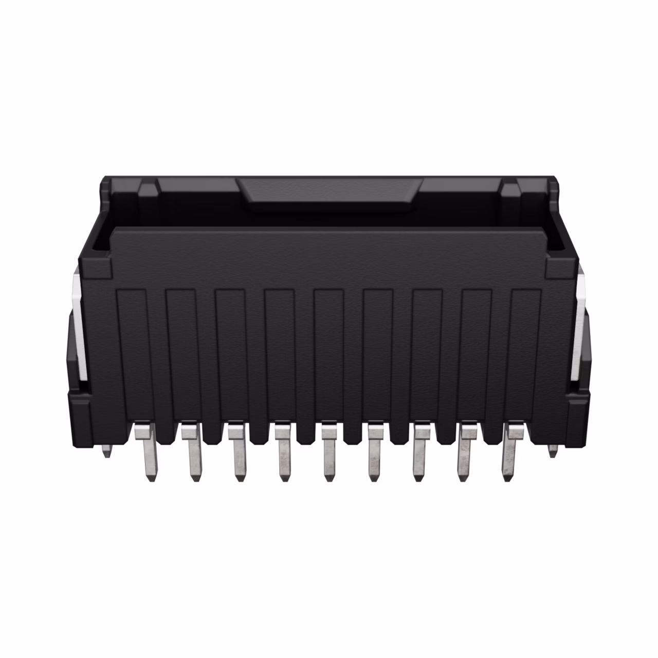 Micro-One Wire-to-Board Header, Vertical, 2.00mm Pitch, Single Row, Glow-Wire Capable, Through Hole, 9 Circuits, Tin-Bismuth Plating, Black, with Potting Capability for sale