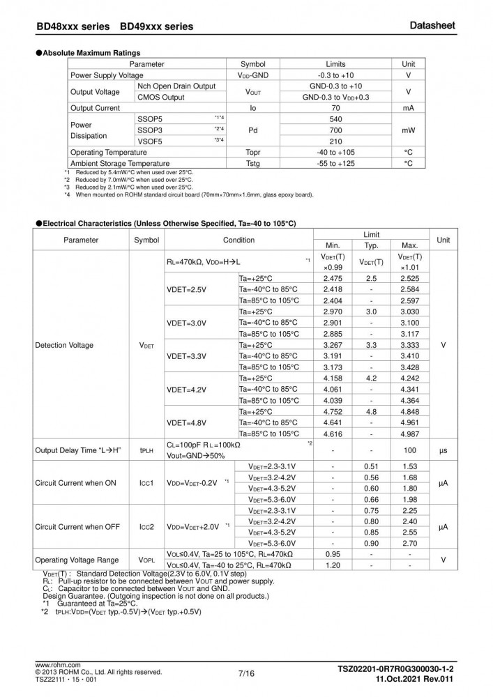 BD4860FVE-TR technical document page 7