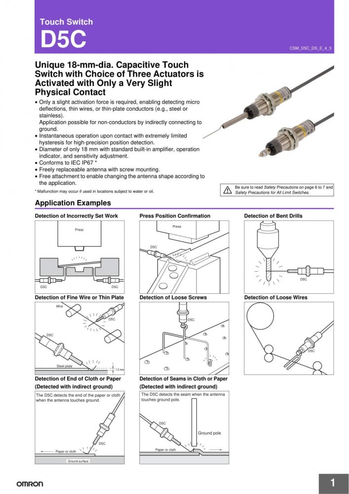 D5C-00A0 technical document page 1
