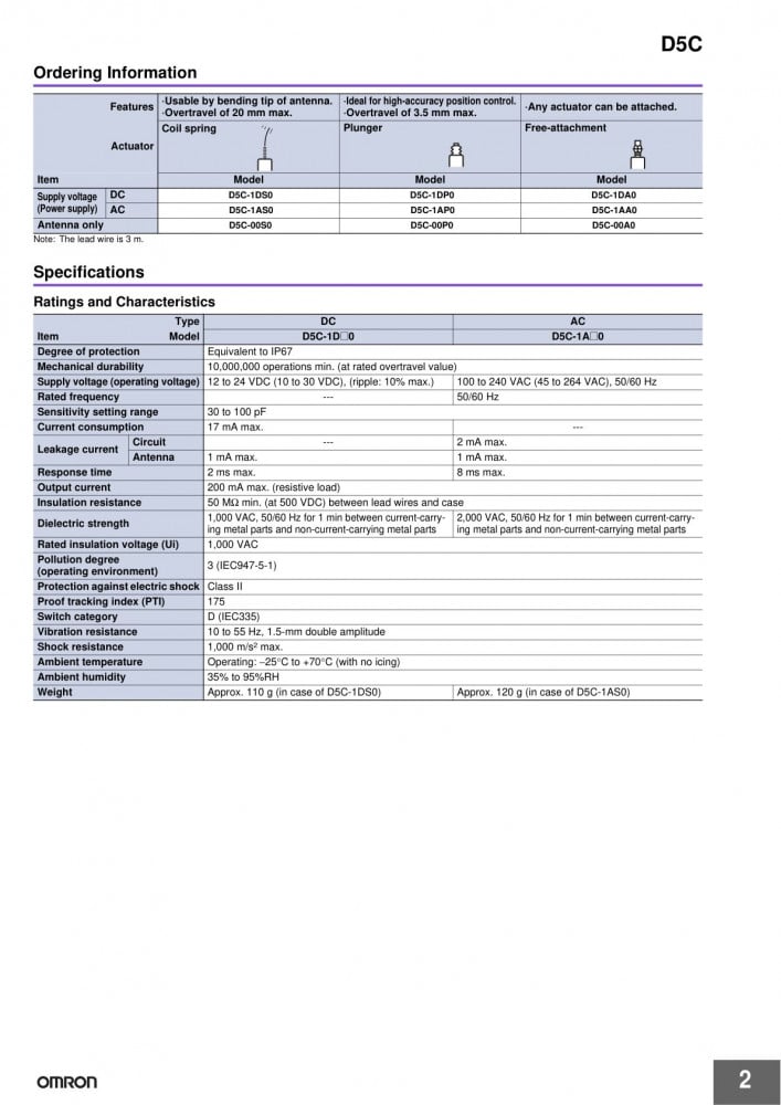 D5C-00A0 technical document page 2