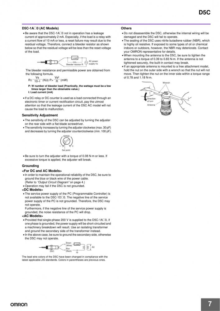 D5C-00A0 technical document page 7