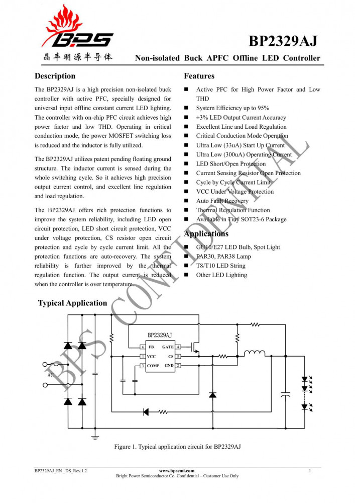 BP2329AJ document preview, page 1