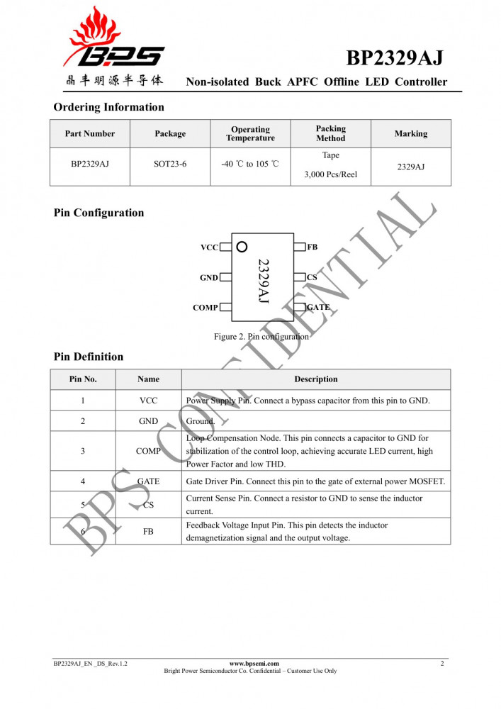 BP2329AJ document preview, page 2