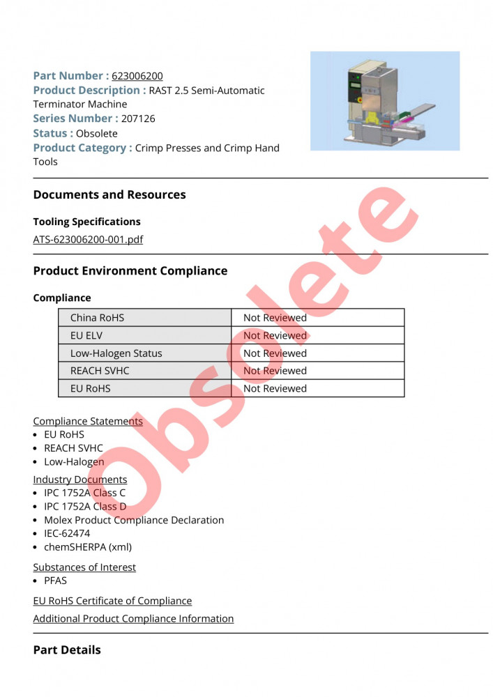 Tooling specification document page 1