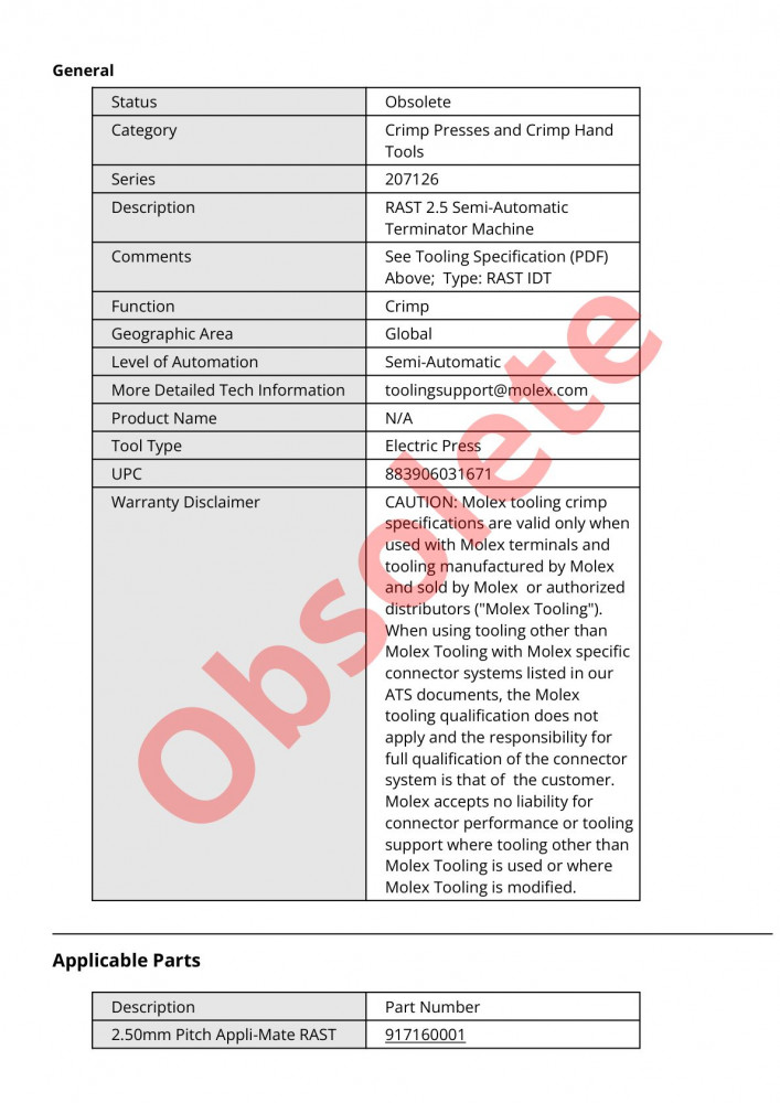 Tooling specification document page 2