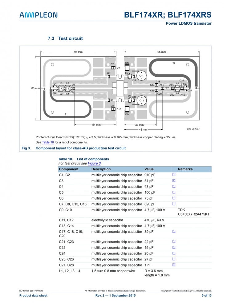 BLF174XRS datasheet page 5