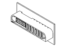 2.54mm, 5.50mm, 7.50mm Pitch EXTreme Ten60Power Vertical Receptacle with  Top Guide Receivers, 24 Signal Circuits, 7 Power Circuits