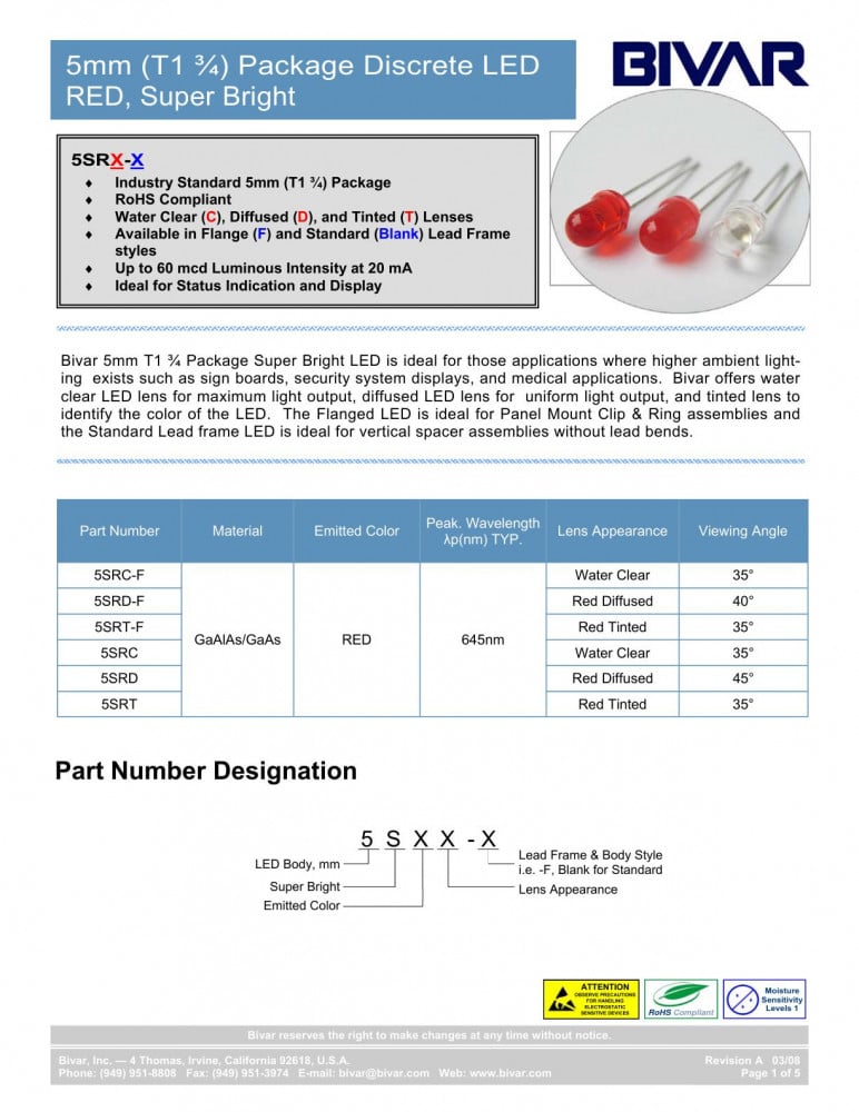 BIVAR 5SRC datasheet page 1