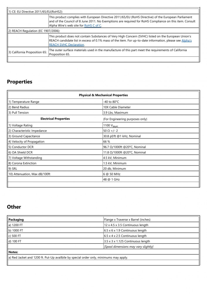 Alpha Wire 9174 specification page 2