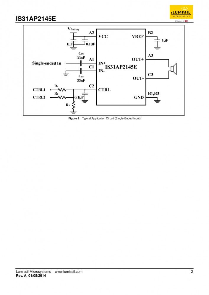 IS31AP2145E datasheet page 2