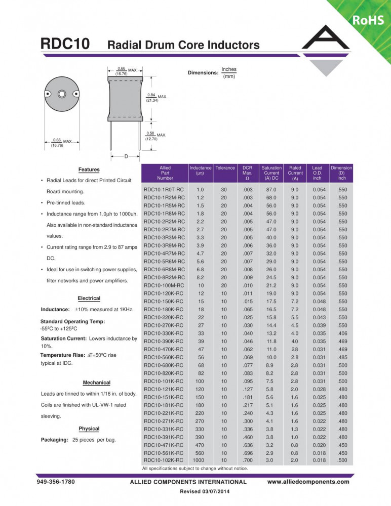 RDC10 series product documentation image