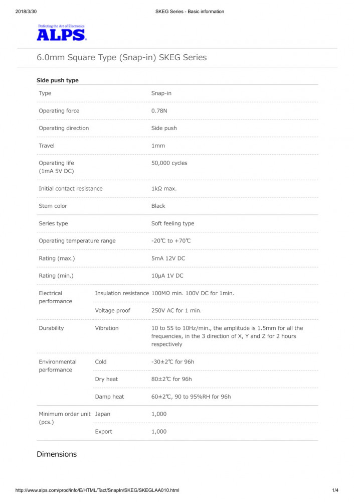 SKEGLAA010 technical document page 1