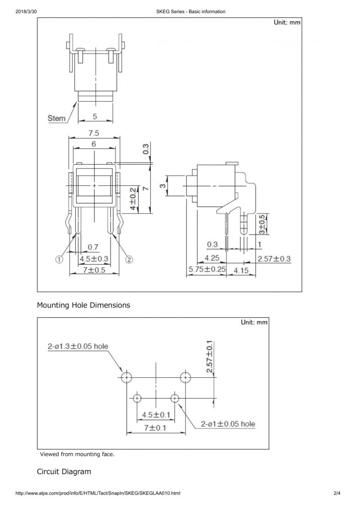 SKEGLAA010 technical document page 2