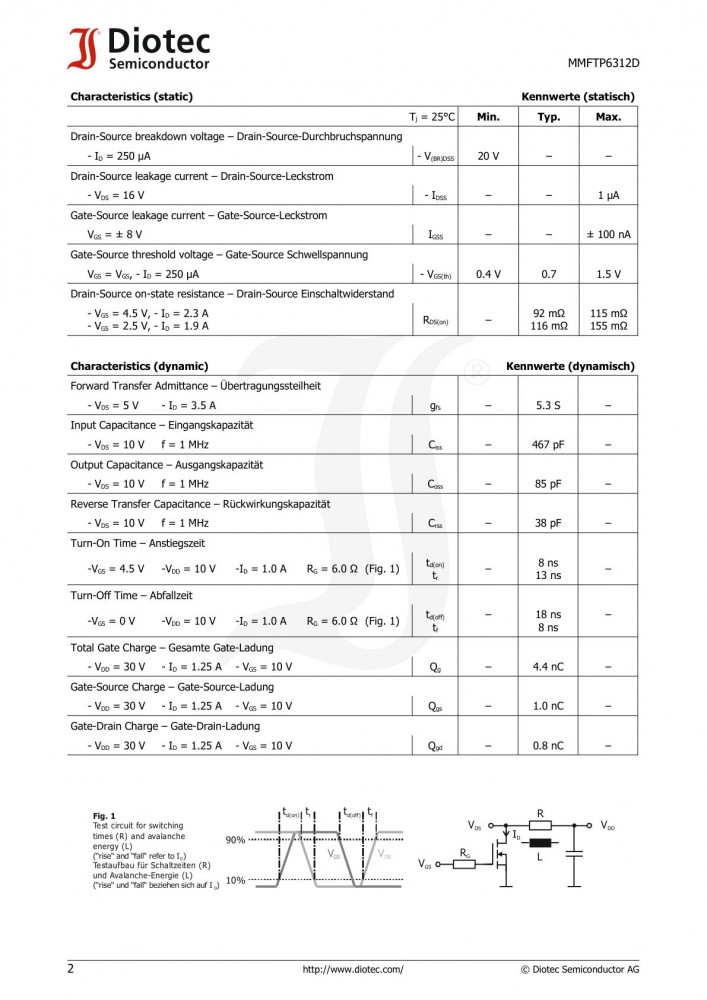 MMFTP6312D datasheet page 2