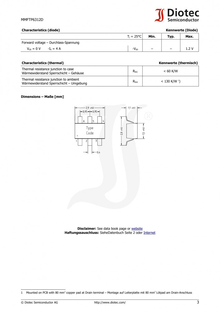 MMFTP6312D datasheet page 3