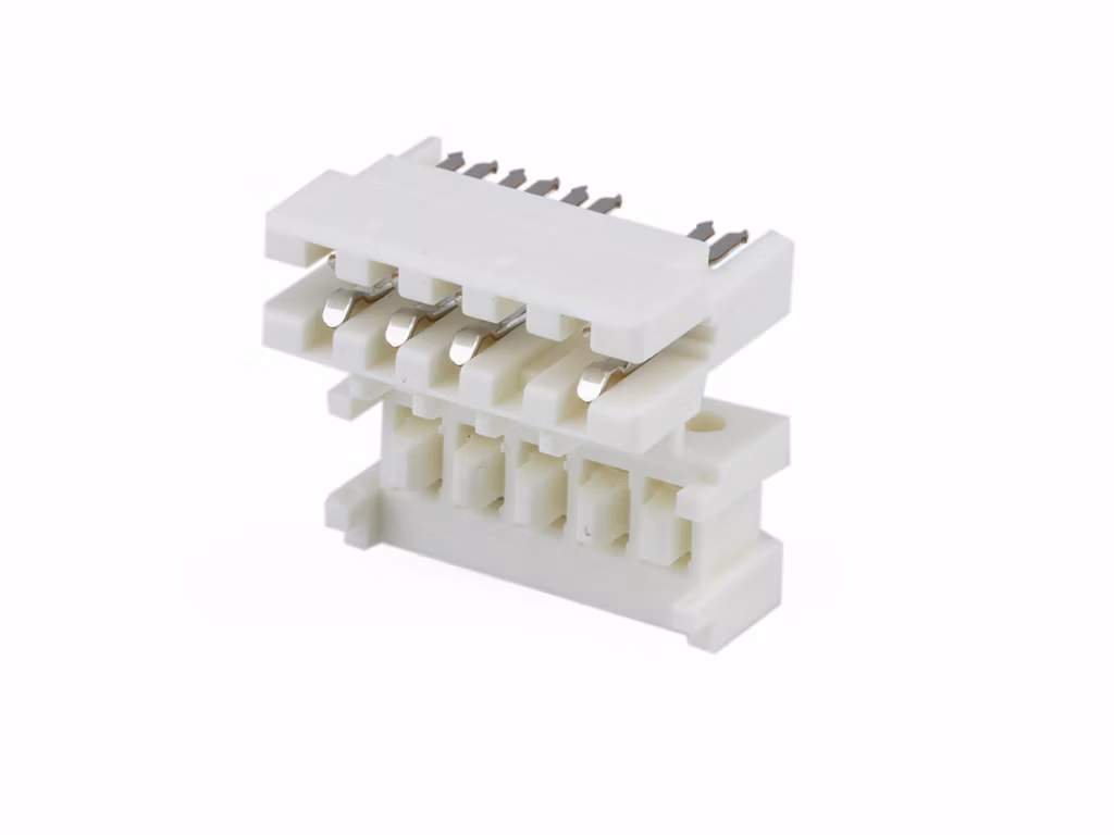 Appli-Mate RAST 2.5 IDT Connector, 2.50mm Pitch, Direct/Indirect, Female, Beaded Terminal, 5 Circuits, Position Keys A and F Removed, Open Endwalls, Circuit 4 Voided for sale