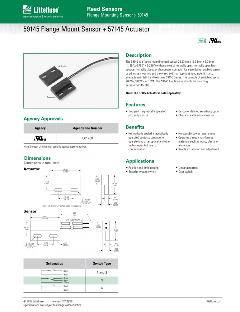 Littelfuse 59145 technical document page 1