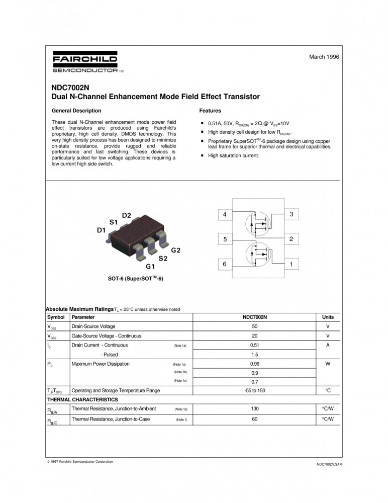 NDC7002N technical document page 2
