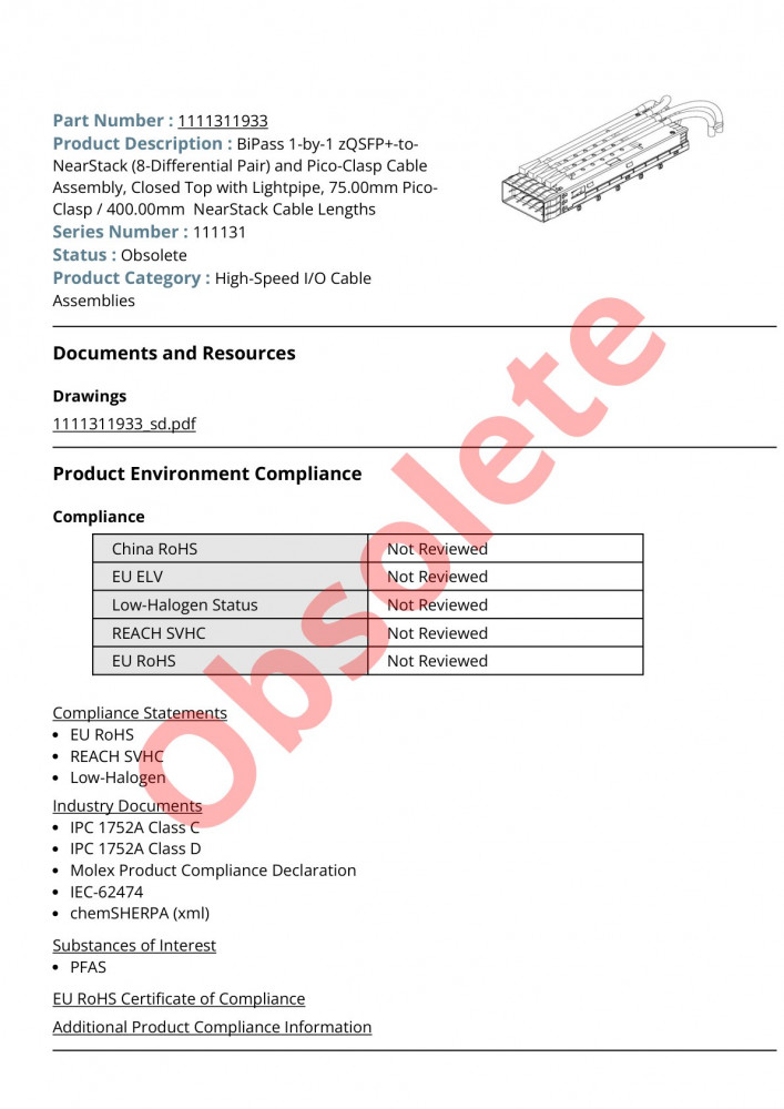 MOLEX 1111311933 drawing page 1