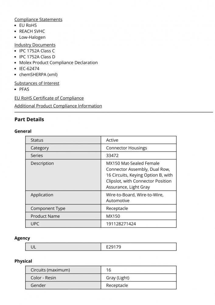 MOLEX 334723006 technical document image, page 2