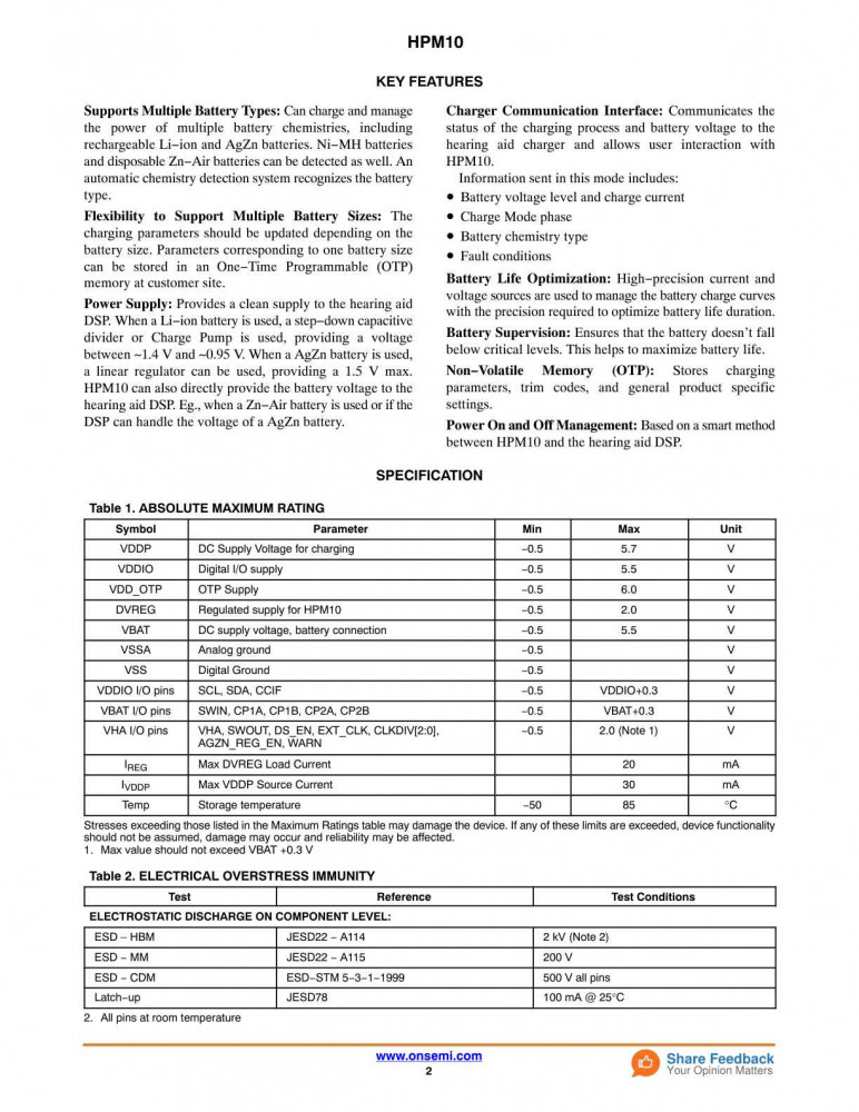 HPM10 datasheet page 2