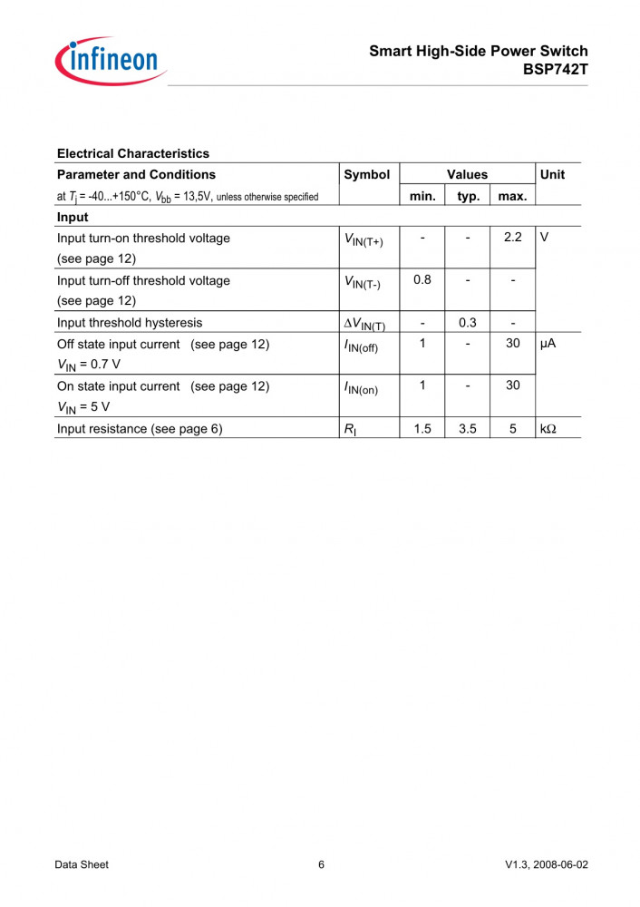 BSP742TXUMA1 datasheet page 6
