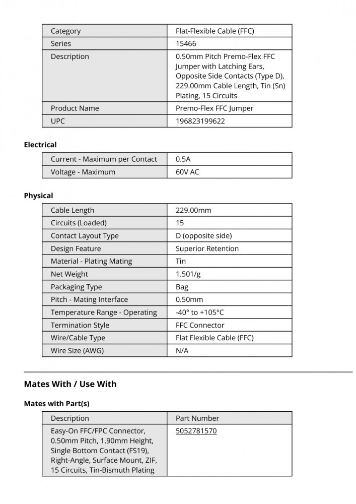 MOLEX 154661915 document image, page 2