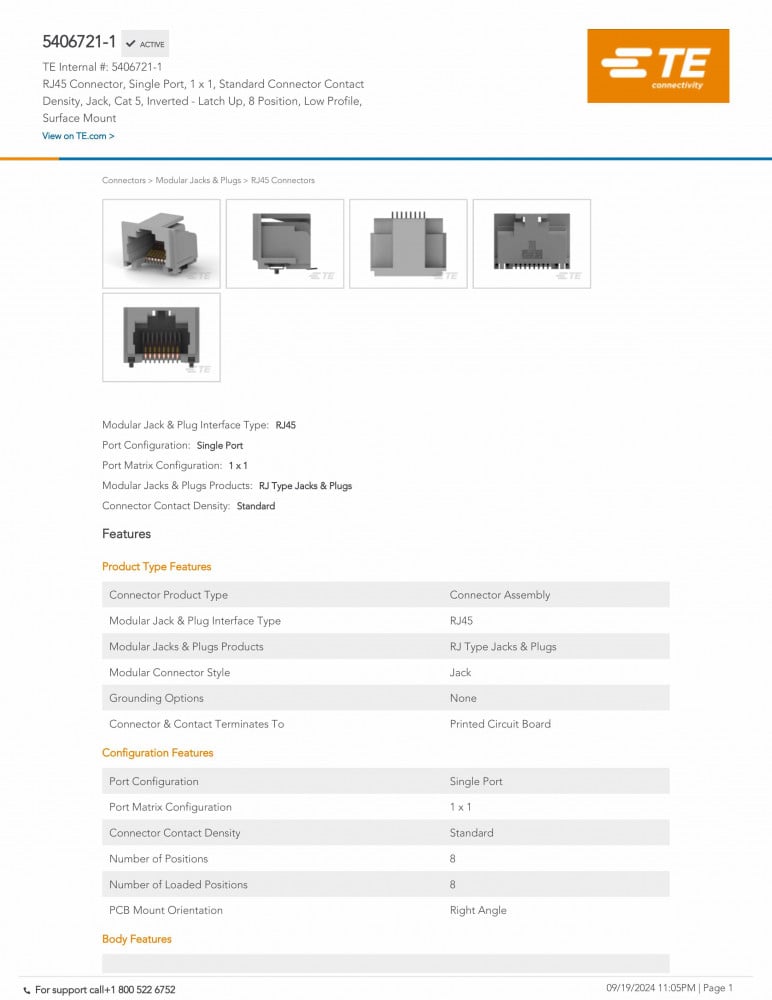 5406721-1 technical document page 1