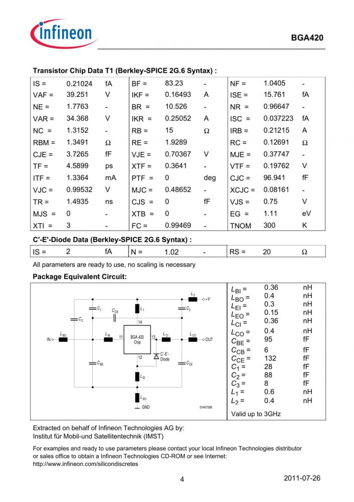 BGA 420 H6327 datasheet page 4