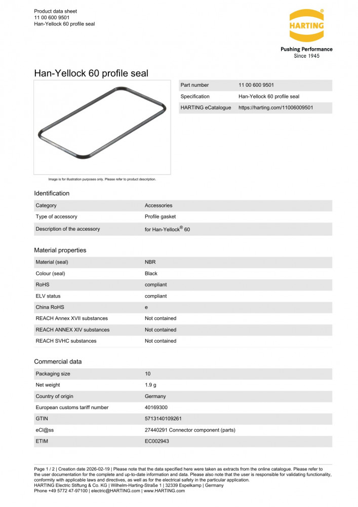 Technical document page 1 for product reference