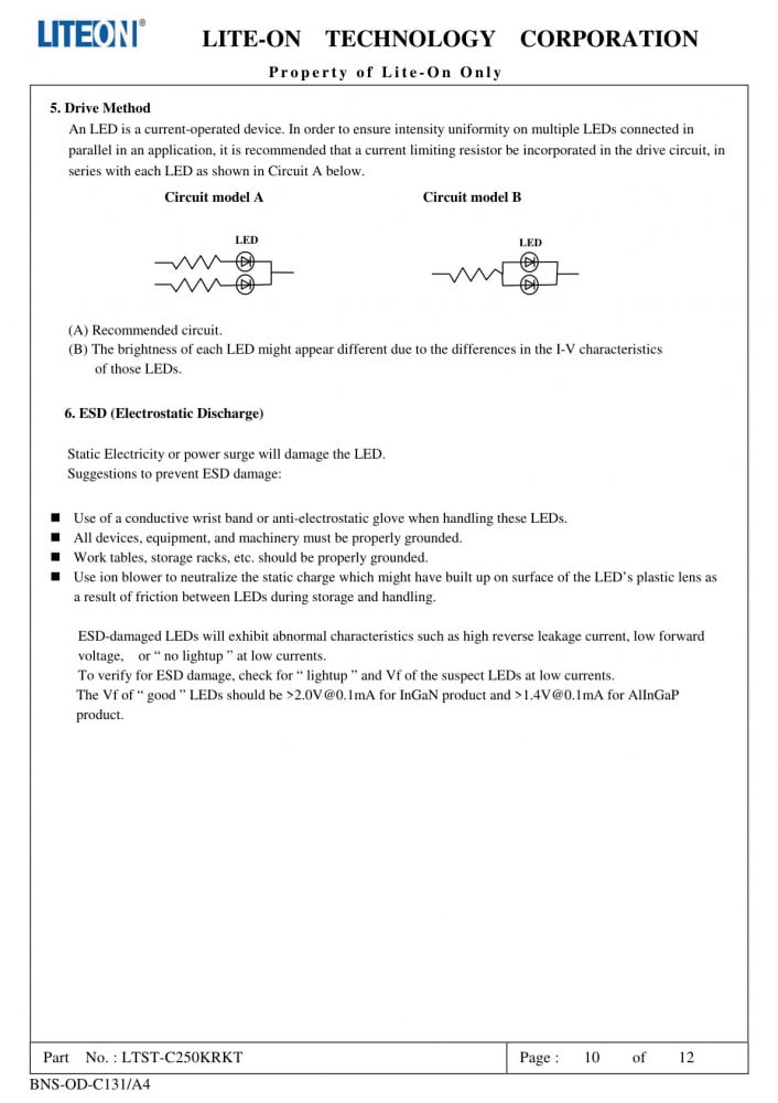 LTST-C250KRKT datasheet page 10
