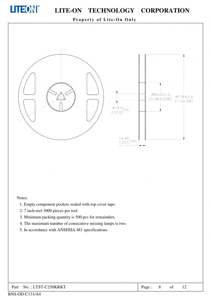 LTST-C250KRKT datasheet page 8
