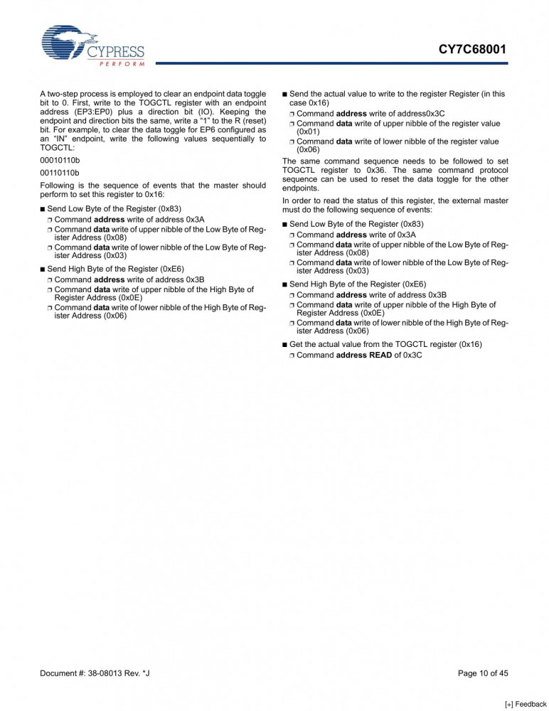 CY7C68001-56PVXC technical document page 10