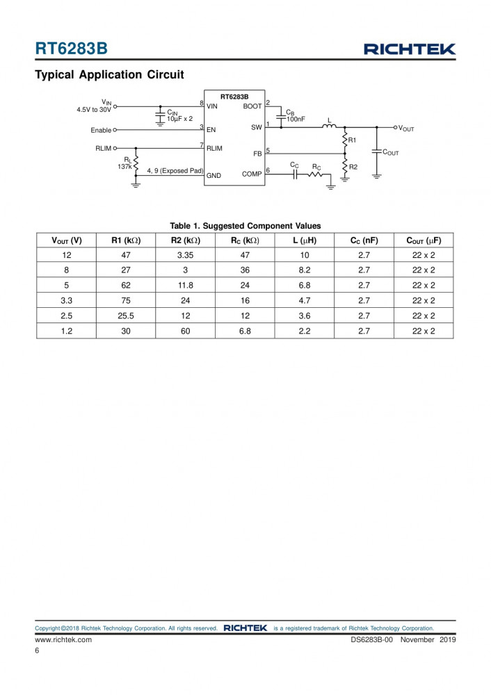 RT6283B datasheet page 6